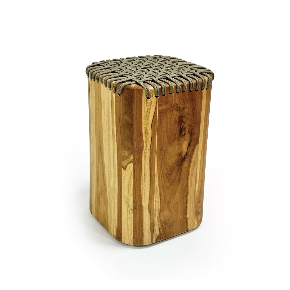 Banco Teca/Corda Alden Brown Ø:30 X A:46 CM