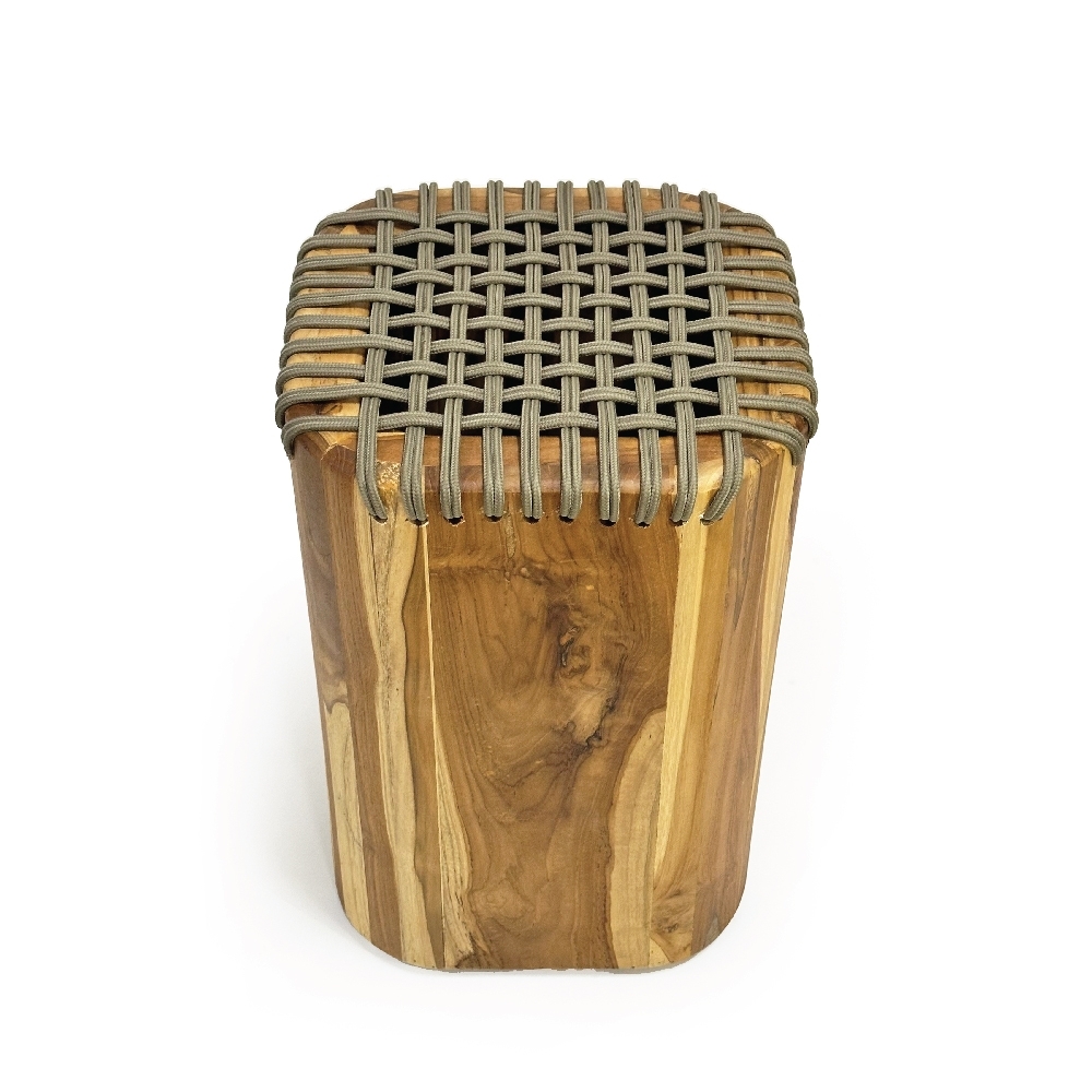 Banco Teca/Corda Alden Brown Ø:30 X A:46 CM